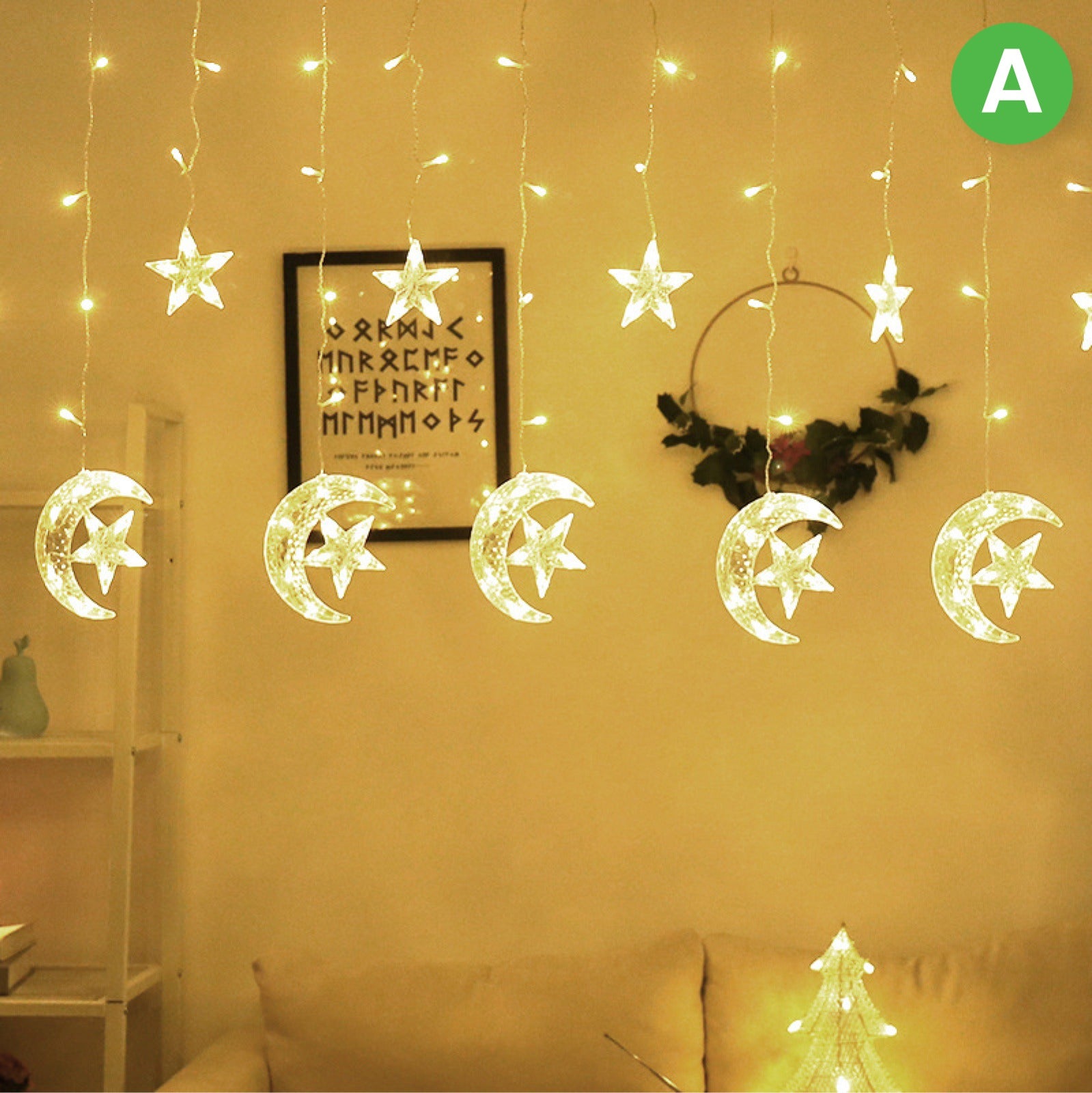 LED Star and Moon String Lights - 3.5 Meter – Home Souq