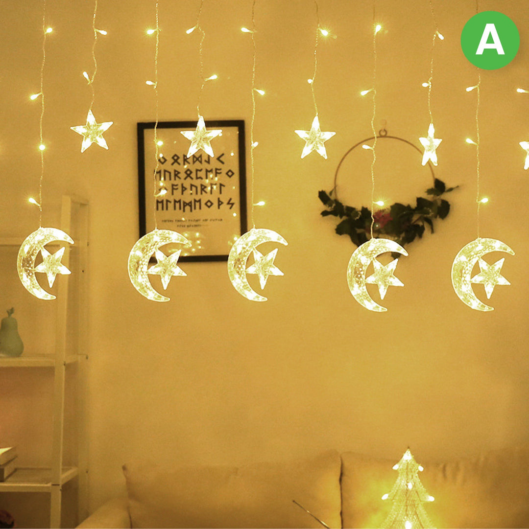 LED Star and Moon String Lights - 3.5 Meter – Home Souq